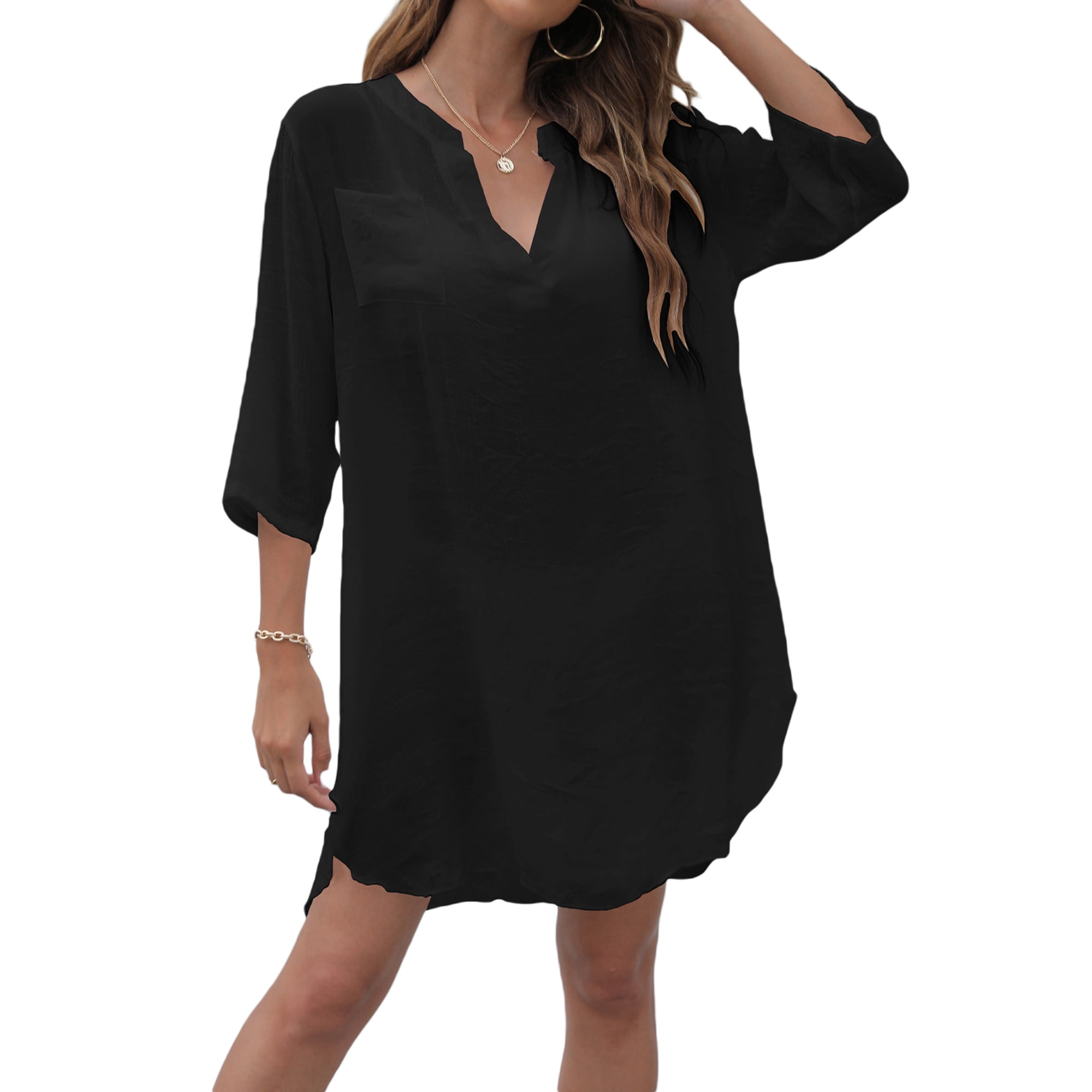 Click here for Wangsaura Womens Translucent Swimsuit Cover Up Dre... prices