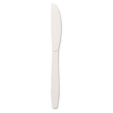 Dixie Disposable Heavyweight Cutlery Utensils, White Plastic Knives ...