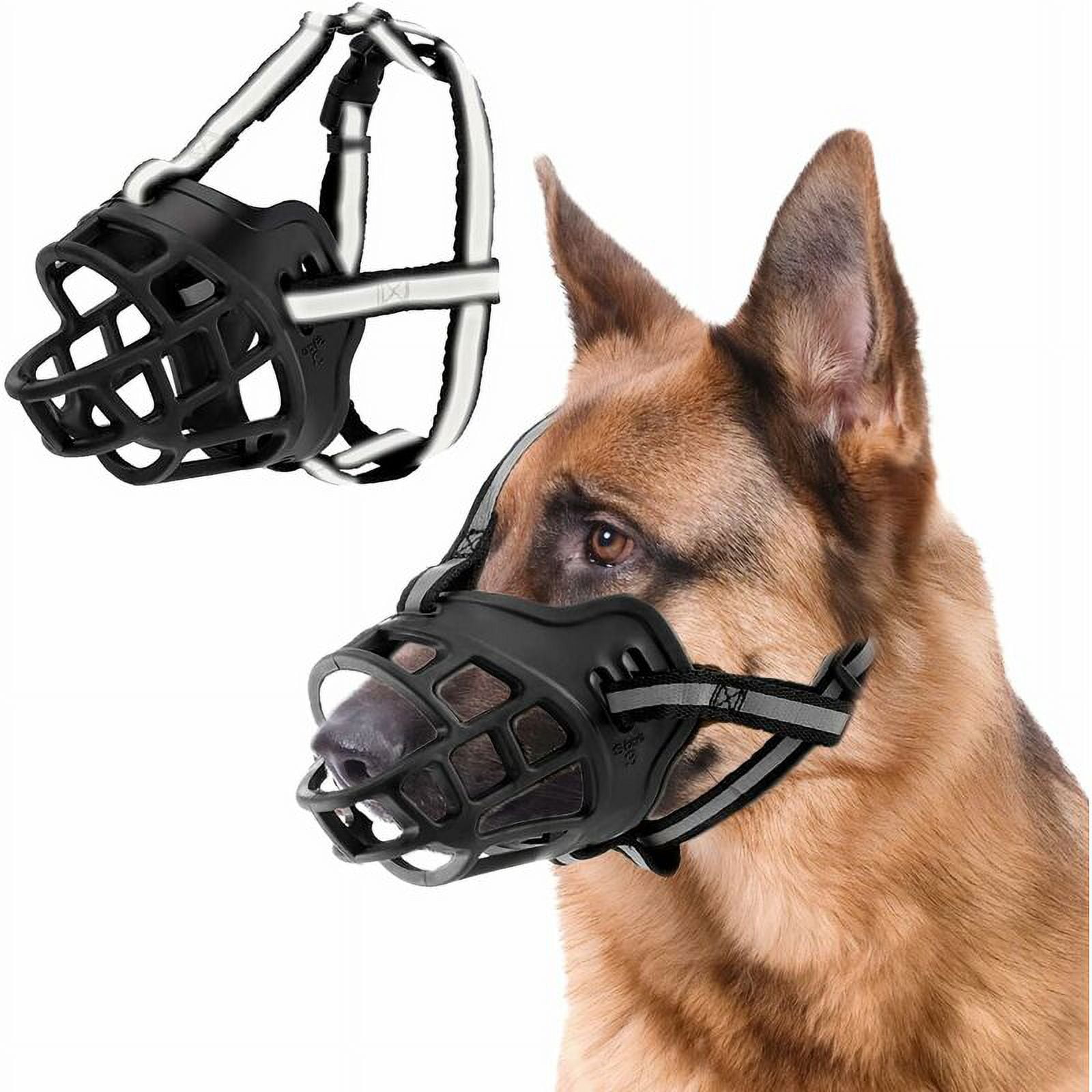 Bozal para perro, bozal para perro con malla transpirable y diadema de ...