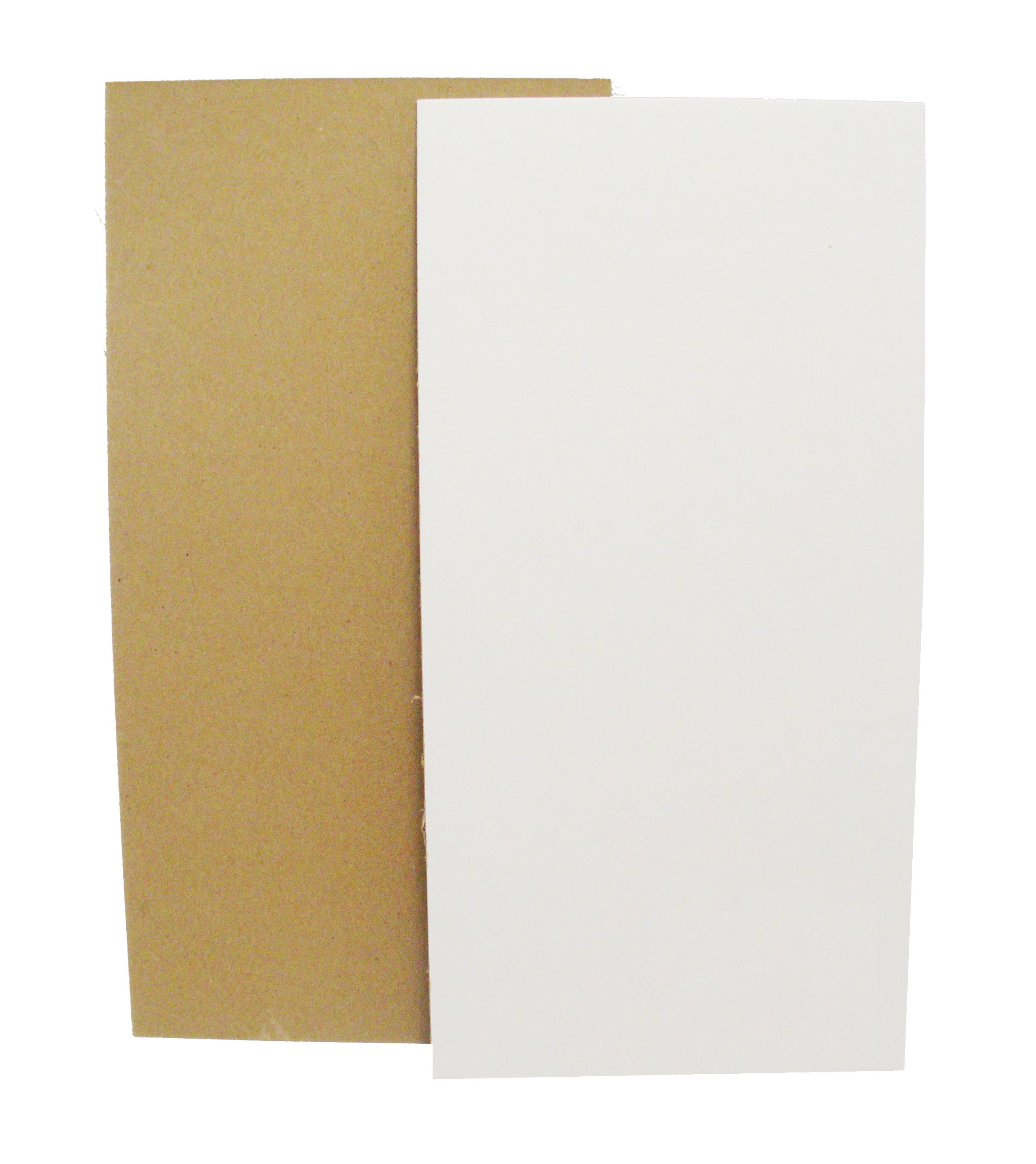 8 3/8" x 17" inches- White Chipboard 100 Point Extra Thick, .100 ...