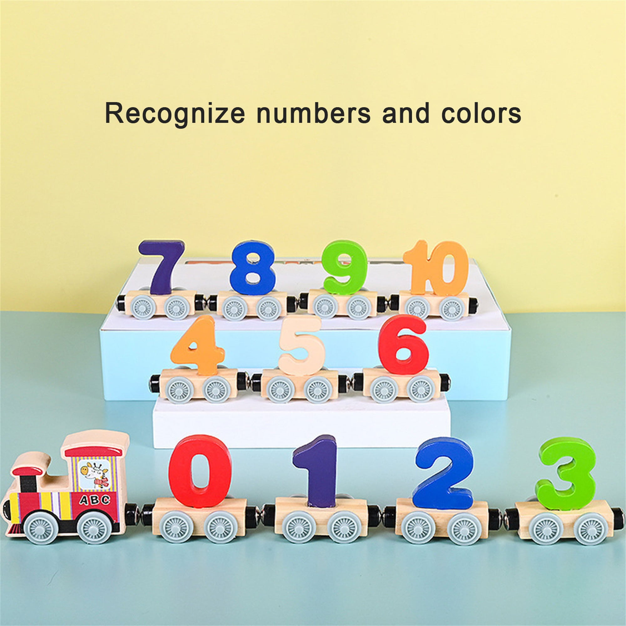 Buy Shuttle tree Magnetic Small Trains 3-Year-Old Child Boy Girl Wooden ...