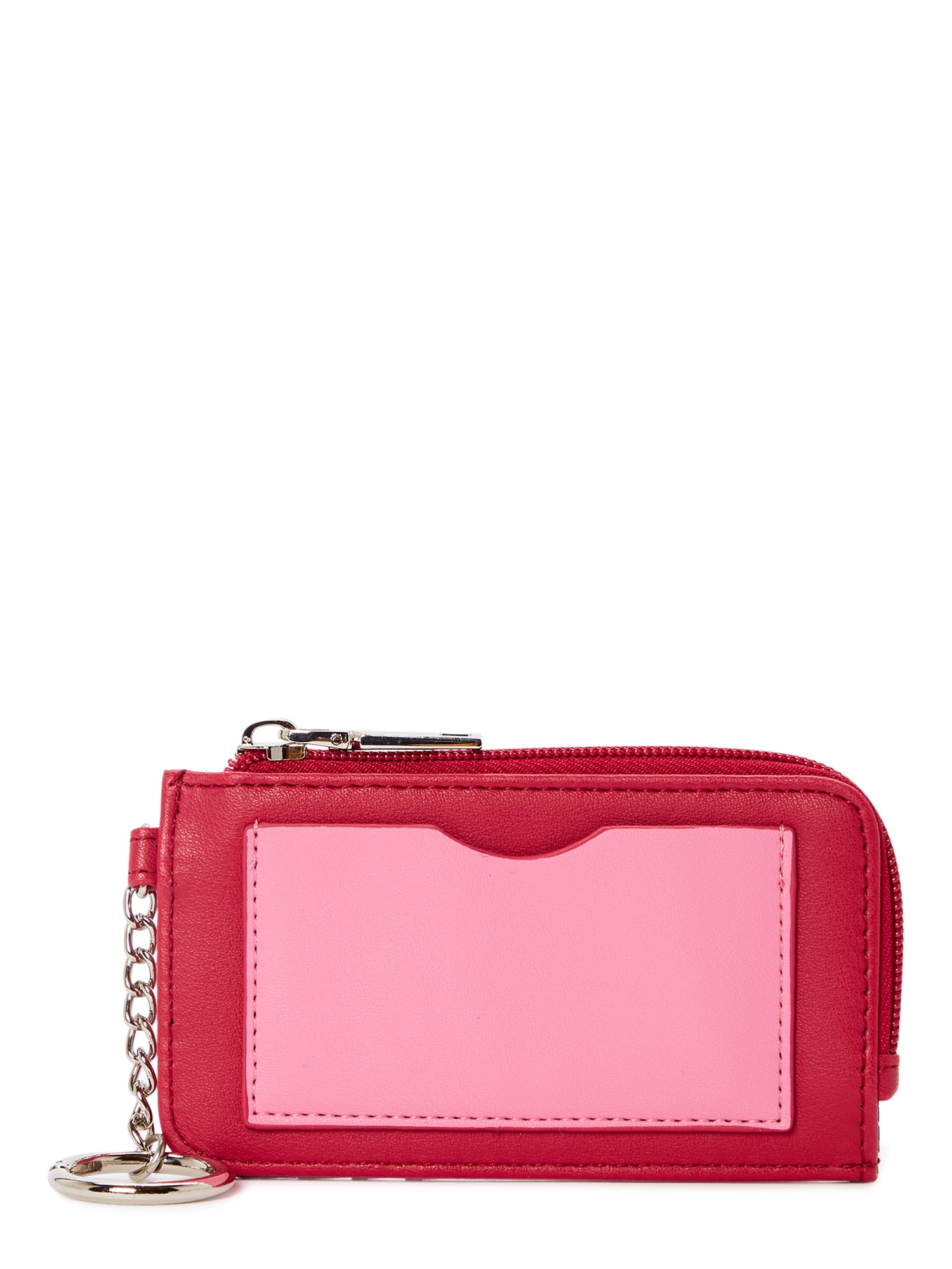 No Boundaries Women's Zip Card Holder Pink - Walmart.com