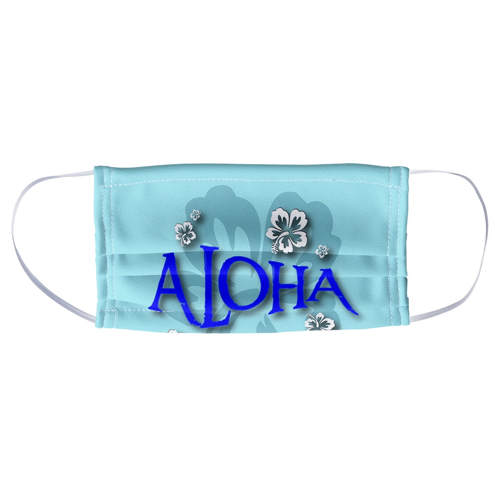 Aloha Hawaiian Greeting Hibiscus Flower 1-Ply Reusable Face Mask ...