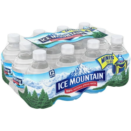 Ice Mountain Mini Natural Spring Water, 8 Fl. Oz., 12 Count - Walmart.com
