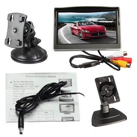 5inches TFT LCD HD Screen Monitor for Car Rear Reverse Rearview Backup ...