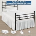 Ruffled Bed Skirt Split Corners with Platform, Tailored Fit Hotel ...