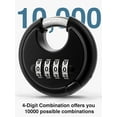Combination Lock, 4 Digit Disc Padlock with Hardened Steel Shackle ...