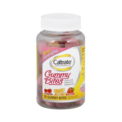 Caltrate Calcium And Vitamin D Gummy Bites For Bone Health - 50 Ea ...