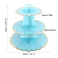 3-Tier Cardboard Cupcake Stand with Gold Rim Accent, Disposable Dessert ...