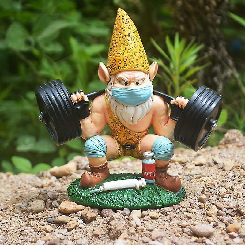 Click here for Zeyu 5.2 Funny Garden Weightlifting Gnomes  Outdoo... prices