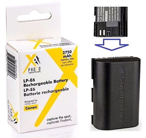 2750mAh Hi Capacity XT LPE6 Lithium Ion Battery for Canon EOS 60D 60Da ...