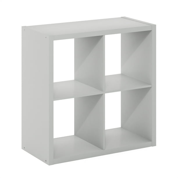 Furinno Cubicle Open Back Decorative Cube Storage Organizer, 4-Cube ...