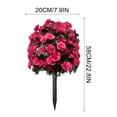 22.8 inch Artificial Flowers Boxwood Topiary Ball Tree, Outdoor UV ...