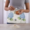 Blue Hydrangeas Half Waist Apron Country Pastoral Watercolor Purple ...