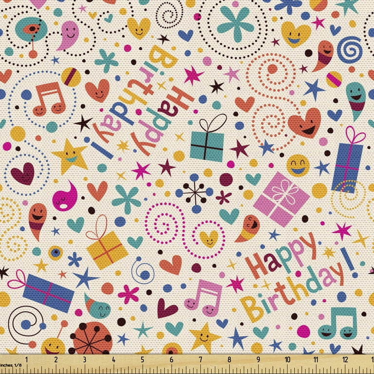 Birthday Fabric By The Yard