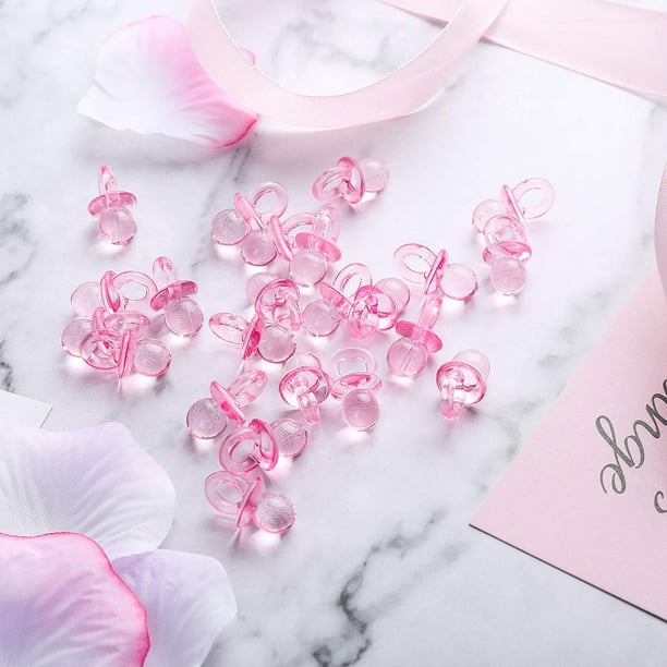 Houkiper 50PCS Clear Acrylic Mini Pacifiers Baby Feeder,Feeding Nipple ...