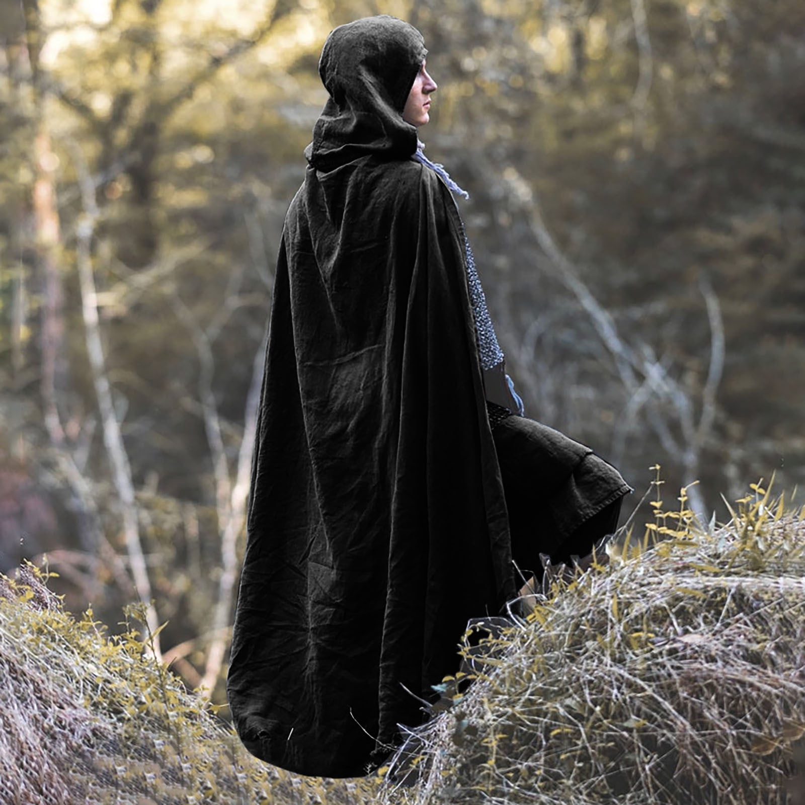 Click here for Meichang Mens Cotton Linen Cloak Medieval Retro Ho... prices