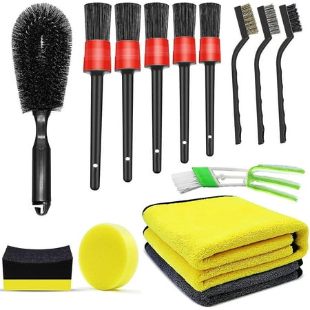 14 Pcs Car Detailing Kit With Car Detailing Brush Set, Car Detailing ...