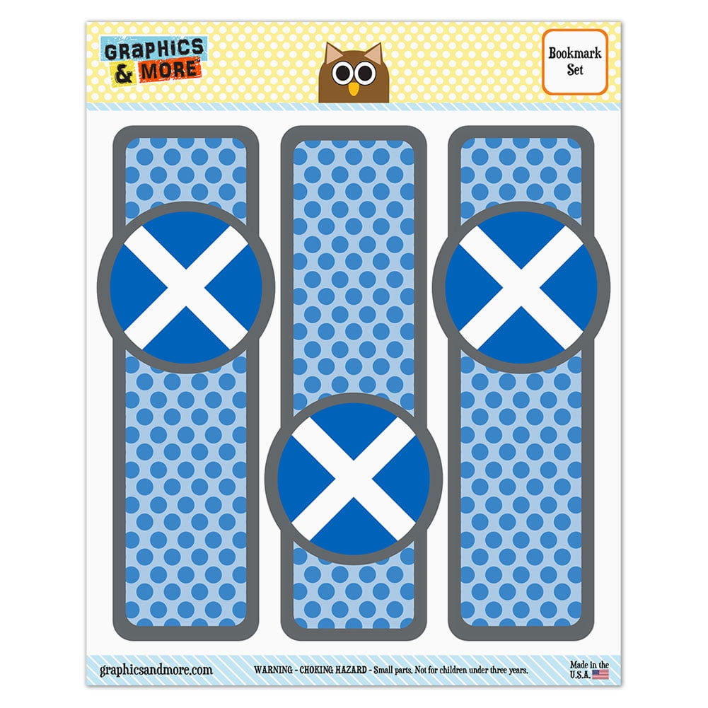 Scotland National Country Flag Glossy Laminated Bookmarks - Set of 3 ...