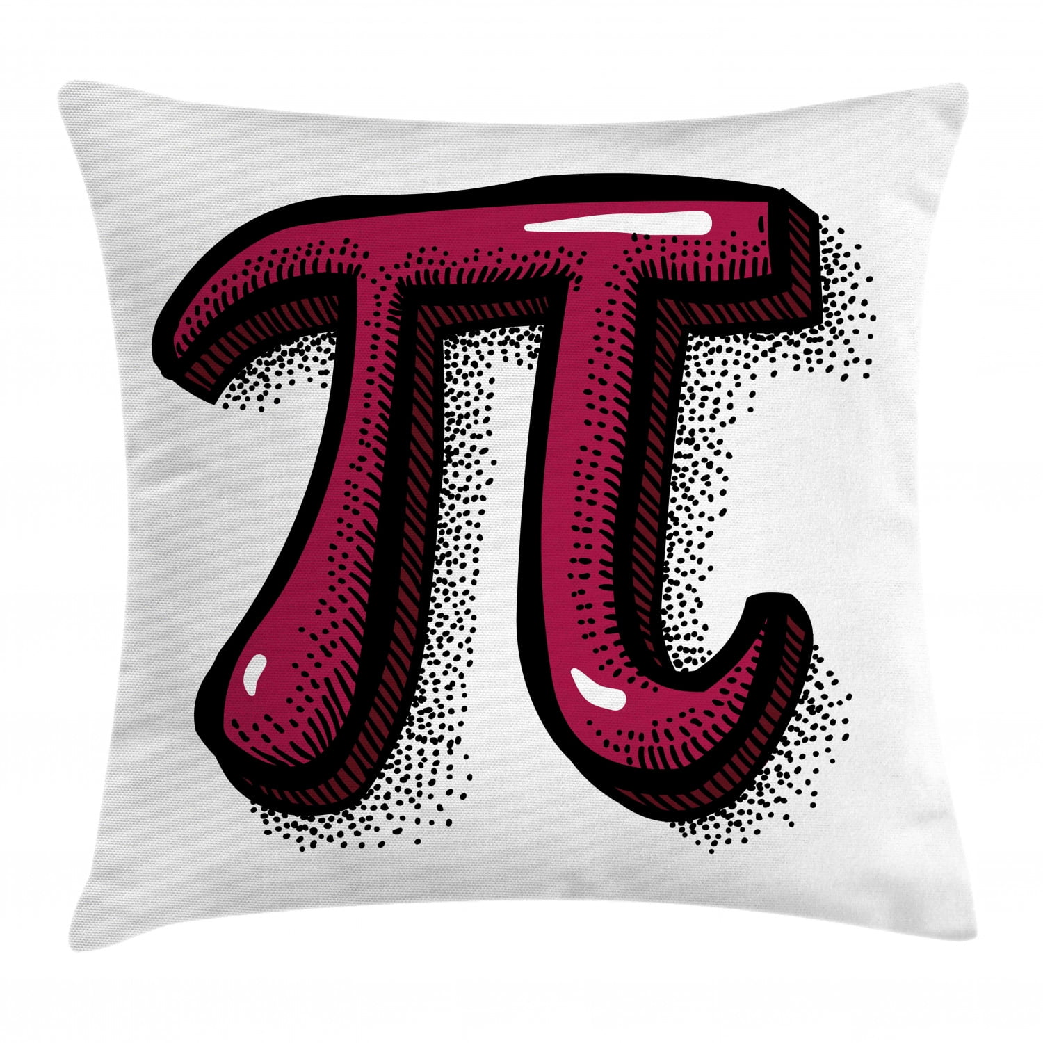 Pi Throw Pillow Cushion Cover, Simplistic Mathematics Themed Cartoon ...