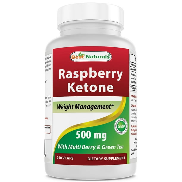Best Naturals Raspberry Ketone with Green Tea 500mg 240 Veggie Capsules ...