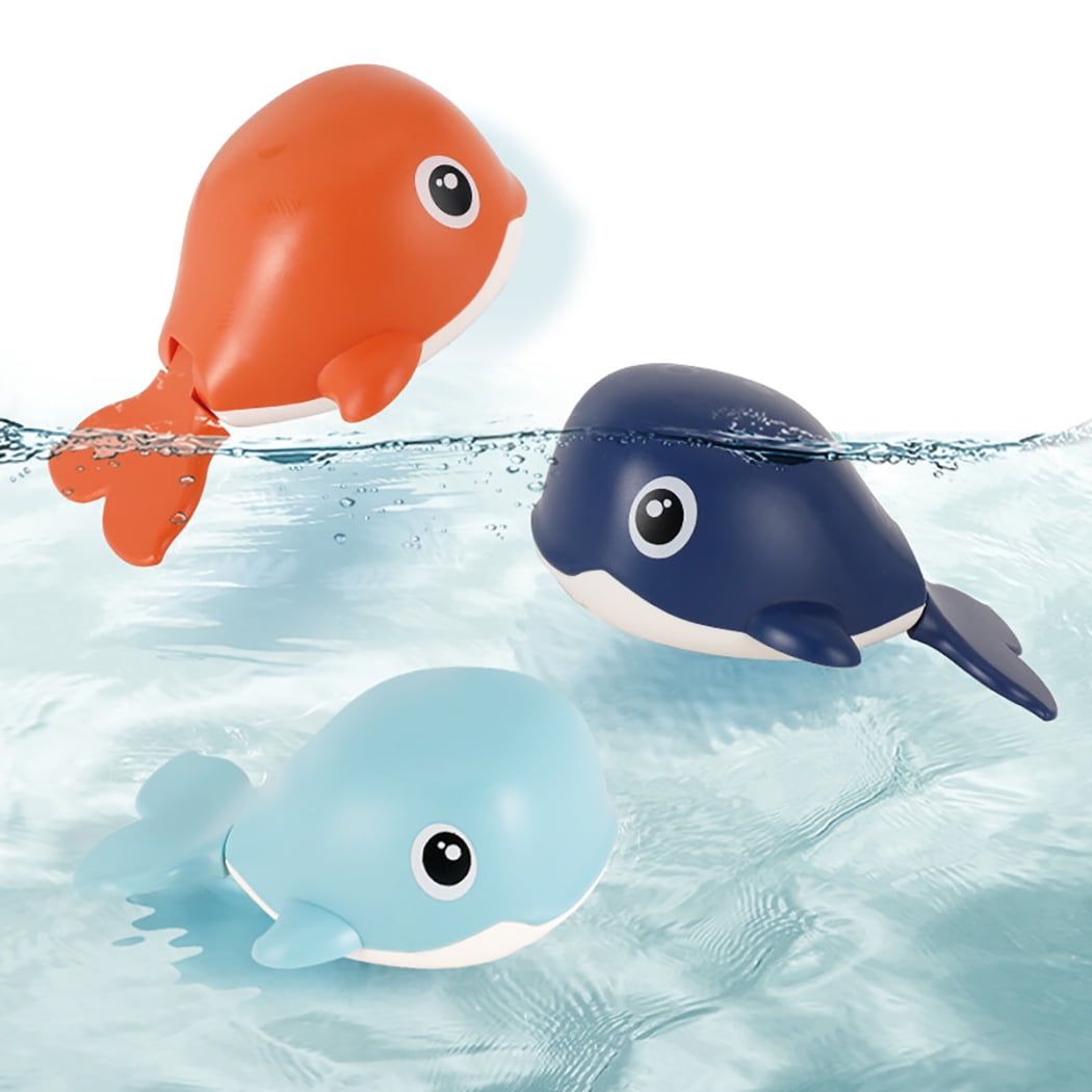 3PCS Kids Wind up Toy Creative Whale Clockwork Toy Bath Toy Water Toy ...