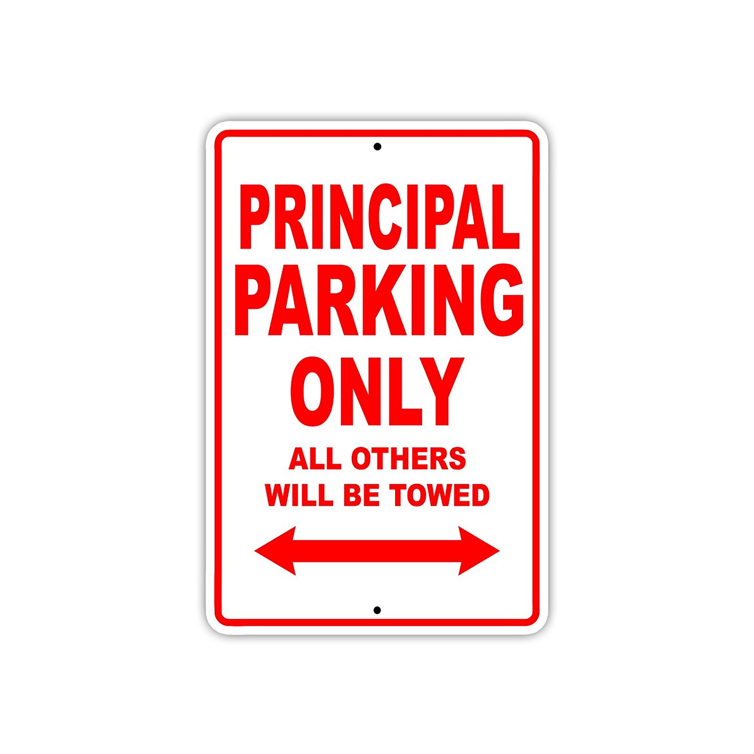 Principal Parking Only Gift Decor Novelty Garage Metal Aluminum 12"x18 ...