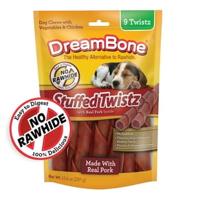 DreamBone Twist Sticks Bone Treats for Dogs, 50 Count - Real Chicken ...