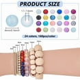 1 Set 24 Colors 3840Pcs Transparent Glass Beads Strands for Beading ...