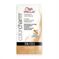 Wella COLOR CHARM, HAIR COLOR Liquid Haircolor, 3n/311 Dark Brown, 1.4 ...