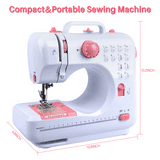 BCOOSS Sewing Machine for Beginners, 12 Built-in Stitches, Lightweight ...