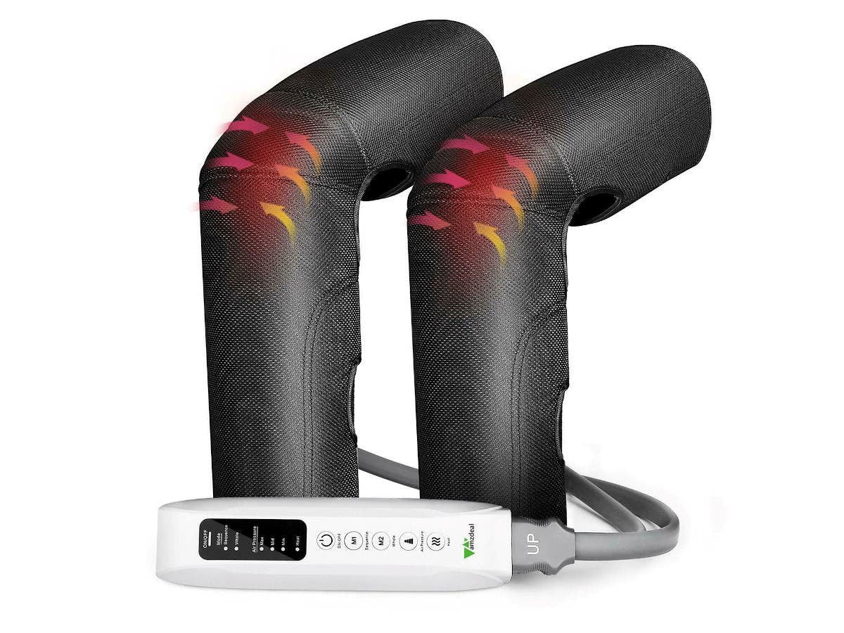 Amzdeal Leg Massager Circulation Thigh Calf Massage With Knee Heating