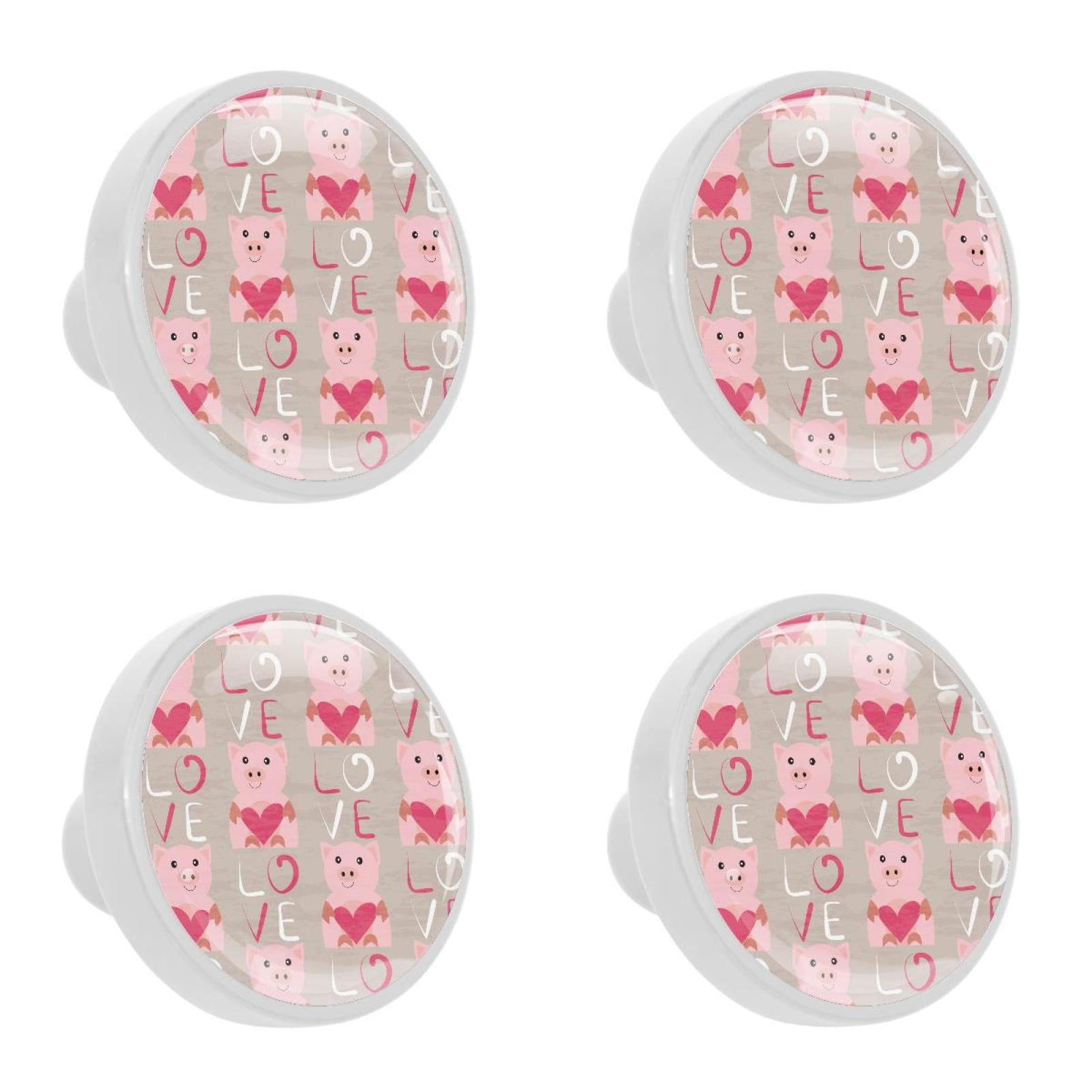 4 Pcs Cute Pig Knobs for Kitchen Cabinet Cupboard Dresser Bookcase ...
