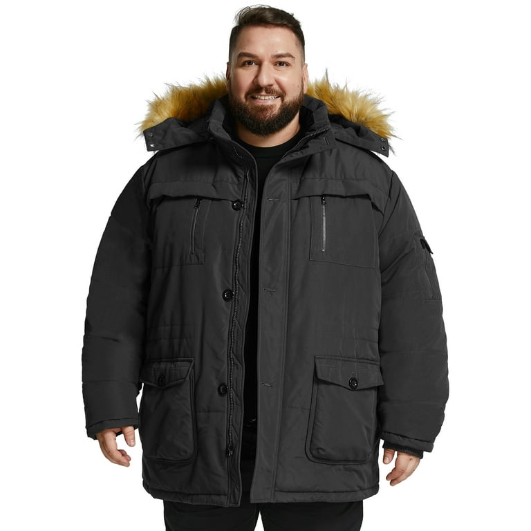 Soularge Men's Big and Tall Winter Coat Warm Puffer Jacket Soularge Men's Big and Tall Winter Coat Warm Puffer Jacket