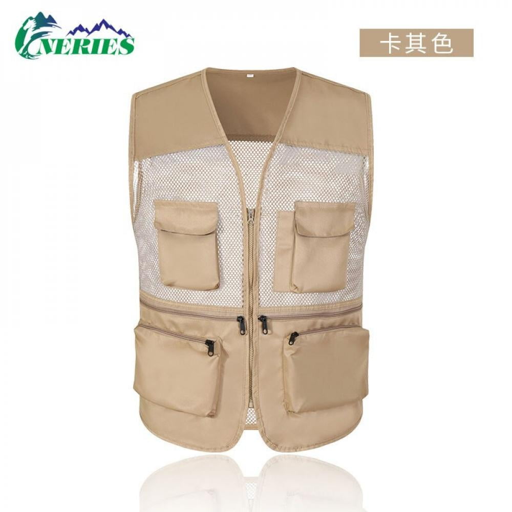 Left wind Outdoor Vests Quick Dry Breathable Multi Pocket Mesh Jackets ...