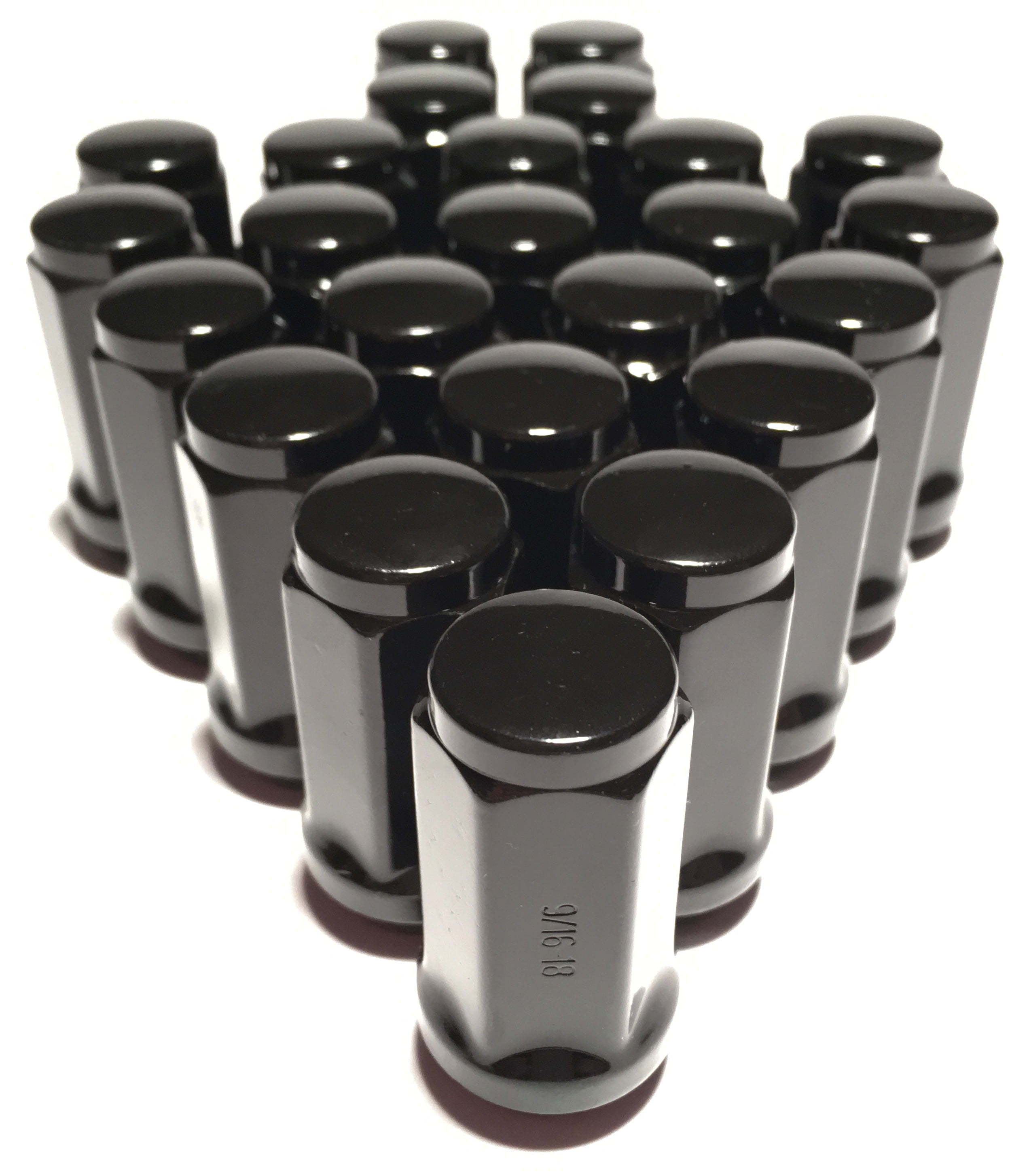 24 Black 9 16 XL Lug Nuts Long Bulge Acorn 1 75 Tall Wheel Nut Lugs 9 24-black-9-16-xl-lug-nuts-long-bulge-acorn-1-75-tall-wheel-nut-lugs-9