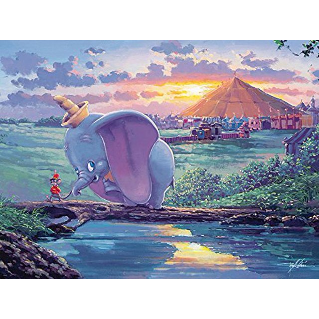 Disney Dumbo Fine Art Unlikely Friends Puzzle (550 Piece), 550 Piece ...