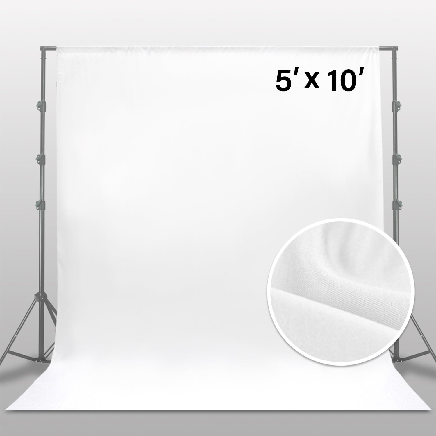 LS Photography 5 x 10 ft. White Screen Backdrop Chromakey Background ...