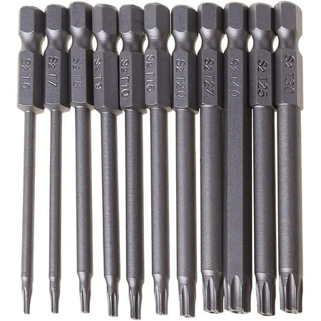 11/12pcs Tamper Proof Security Drill Bit Set Torx Screwdriver Flat Head ...