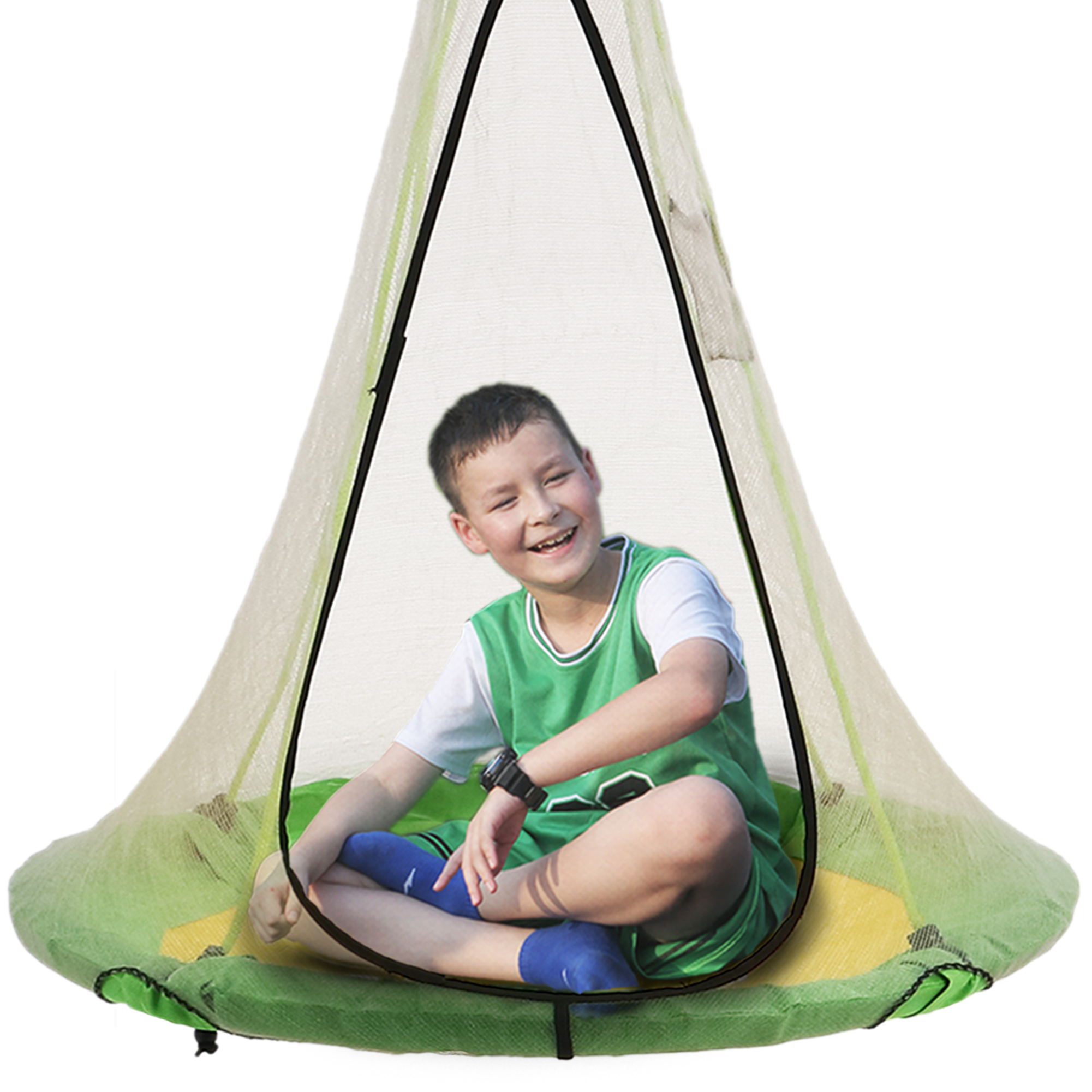 SkyBound 39" Saucer Tree Swing for Kids, Flying Swing Seat with Net for Children Support Up to ...