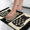 LivebyCare Non-Slip Soft Bath Rug, Water Absorbent Microfiber, Cute Cat ...