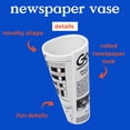 ban.do Vintage Inspired Newspaper Vase, Retro Ceramic Shelf Decor ...