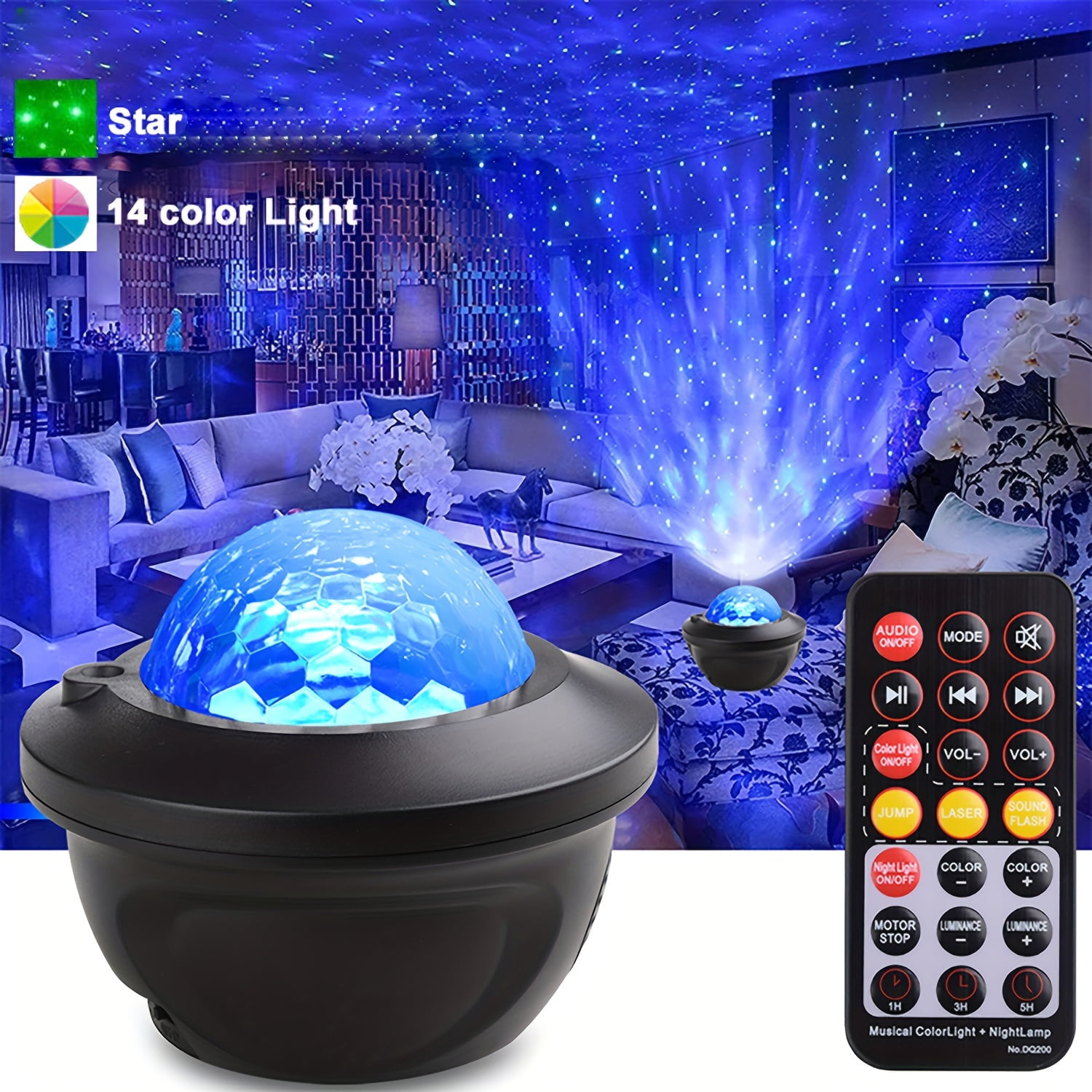 Click here for Grm 1pc Star Galaxy Projector  14 Color Led Starry... prices