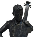 Violin Player Statue Sculpture in Patina Black Finish by Urban Port ...