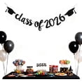 2026 Graduation Banners Party Decorations, Black Class of with Hat ...