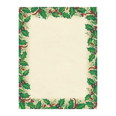 Great Papers! Candy Cane Holly Holiday Letterhead 8.5" x 11" 80 sheets ...