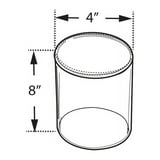 Azar Displays 556408 Clear Acrylic Cylinder Display, Plastic Round ...