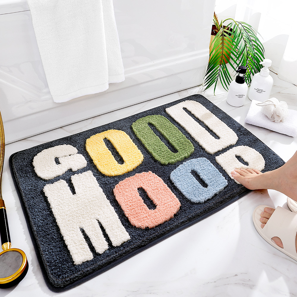 Bathroom Rug, Extra Soft and Absorbent Microfiber Rugs, Non-Slip Plush ...