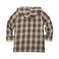 Brnmxoke Mens Sherpa Lined Full Zip Hooded Plaid Shirt Jacketmens