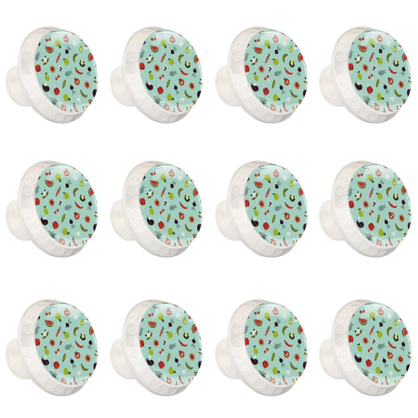 12 Pcs Simple Food Knobs for Kitchen Cabinet Cupboard Dresser Bookcase ...